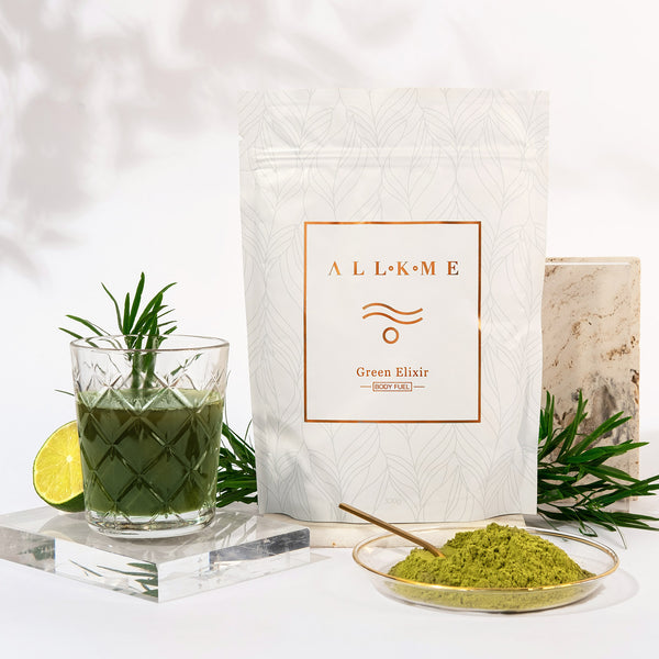 ALLKME Green Elixir- 100% Natural Vegan Superfoods Powder– 30 Ingredients
